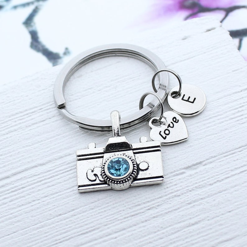 Camera Keychain Personalized Camera Charm Keychain Gift for | Etsy