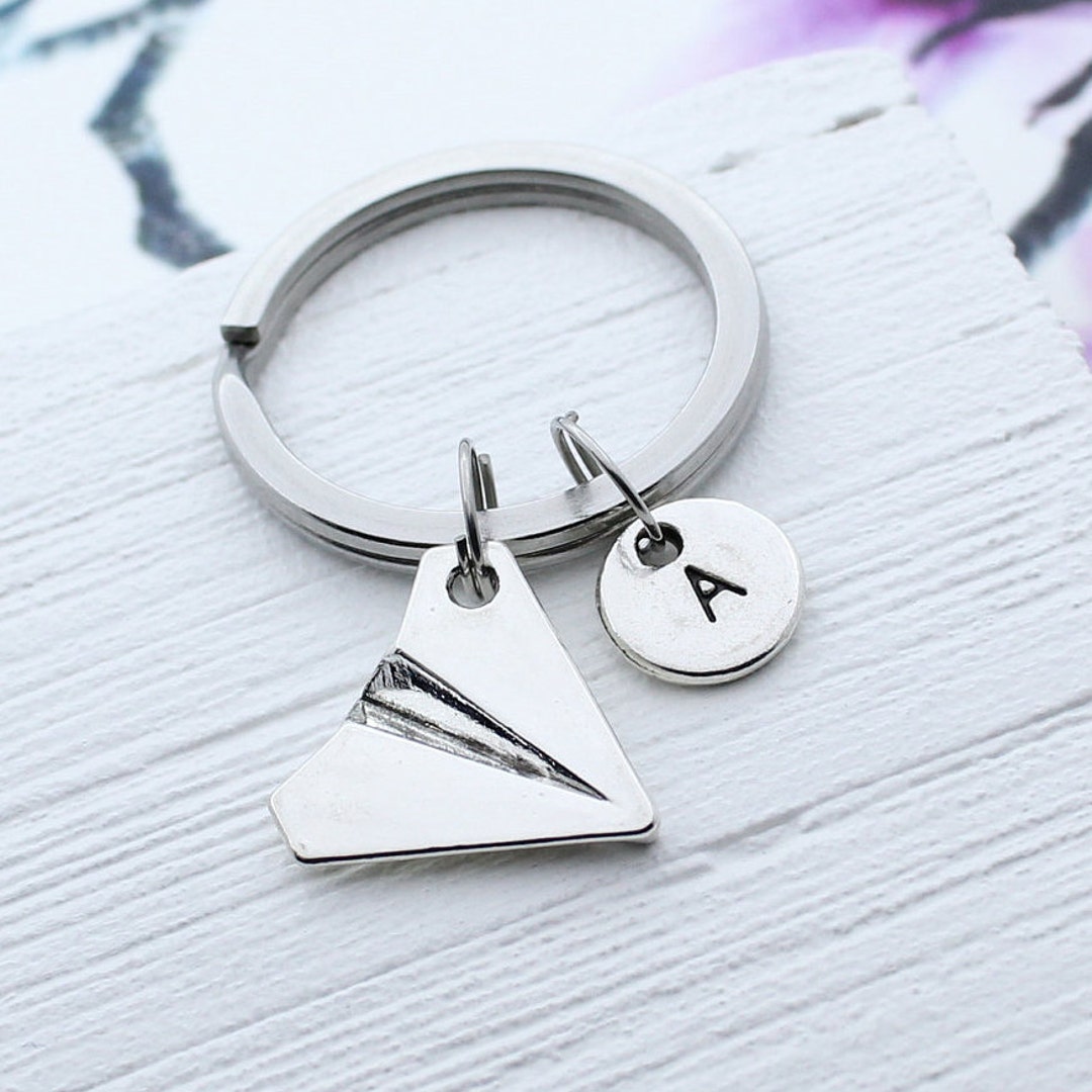 Paper Plane Keychain, Paper Plane Necklace, Traveler Accessory, Travel ...