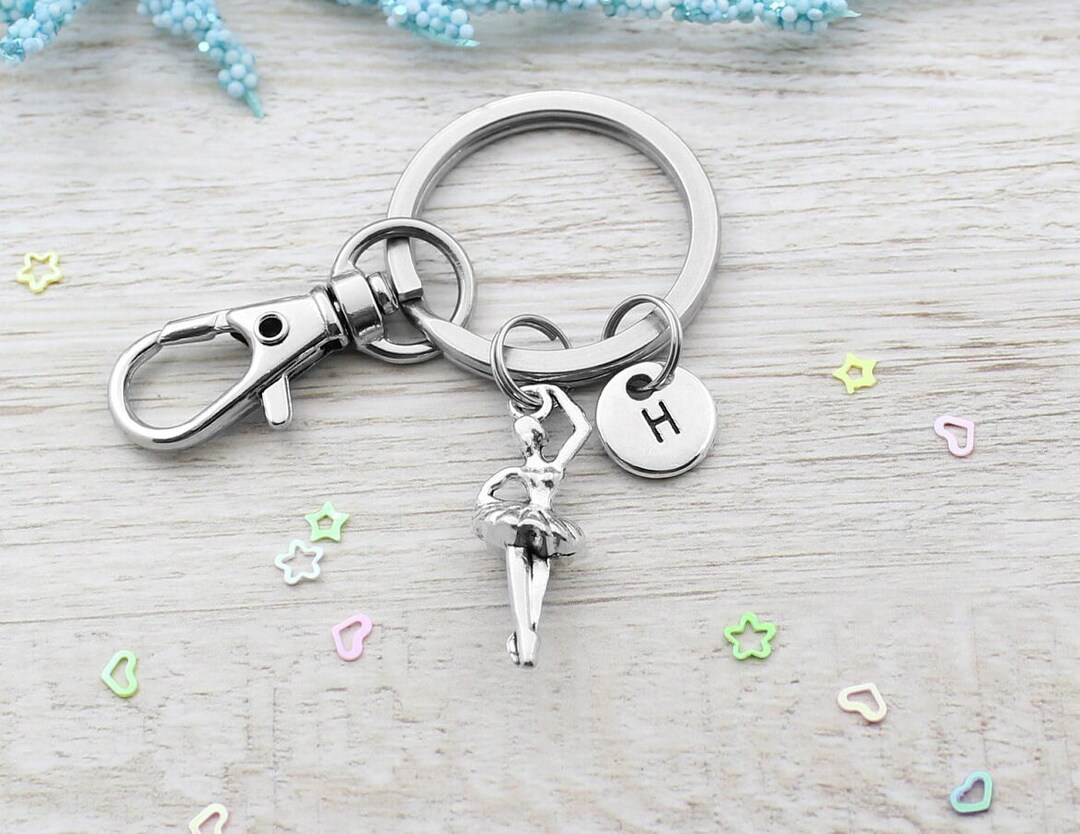 Ballerina Charm Keychain, Personalized Ballet Mom Keychain, Dance Mom ...