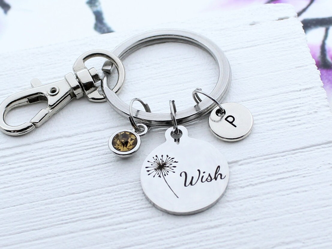 Wish Charm Bangle Bracelet, Personalized Wish Charm Jewelry, Wish Charm ...
