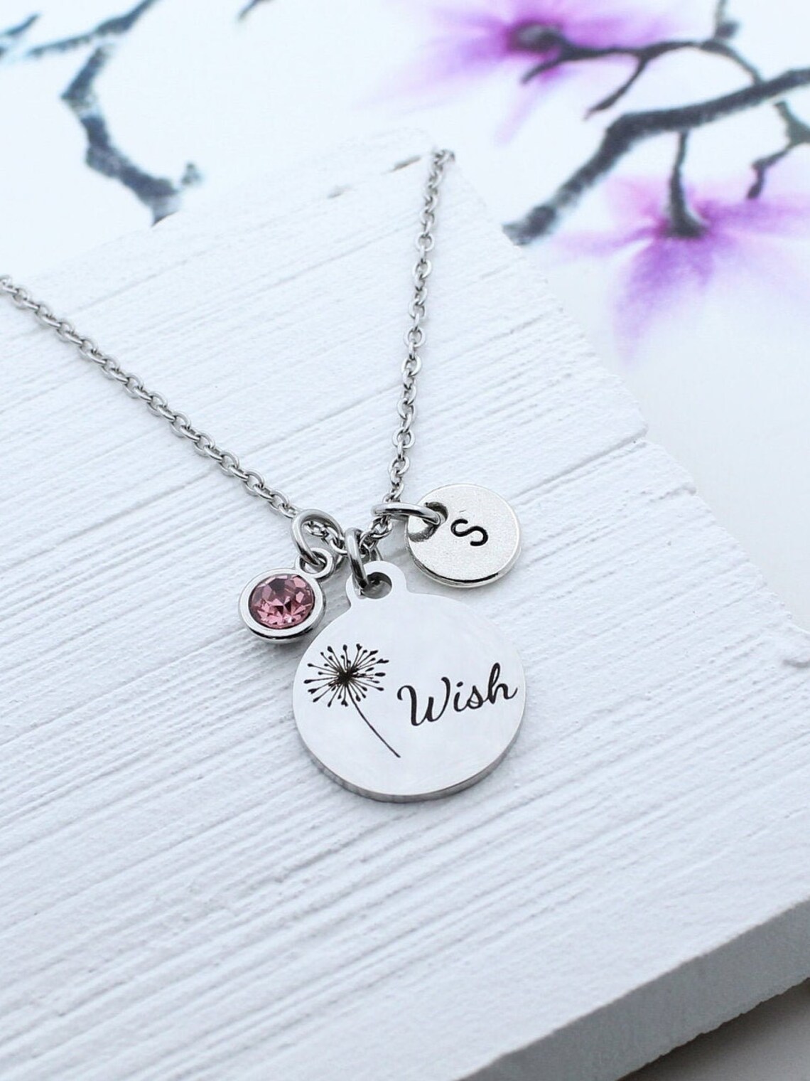 Wish Charm Bangle Bracelet, Personalized Wish Charm Jewelry, Wish Charm ...