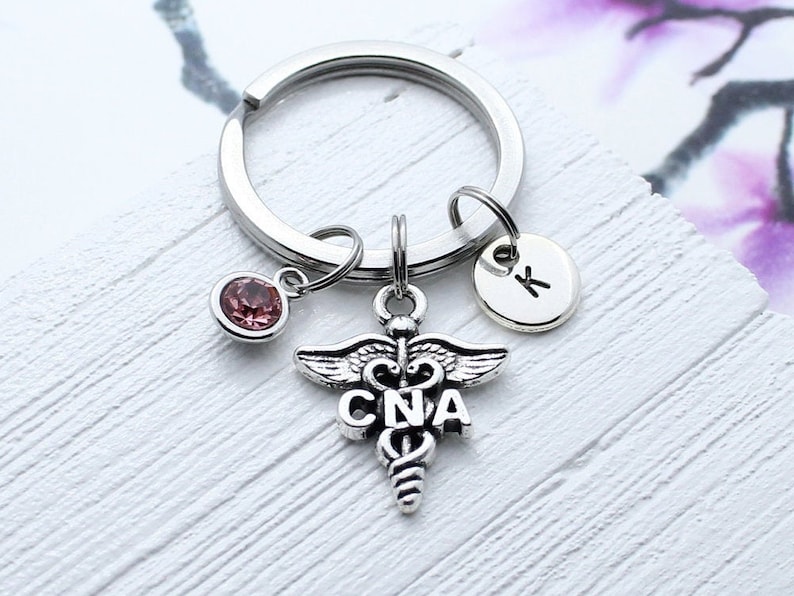 Personalized CNA Charm Keychain Certified Nursing Assistant | Etsy