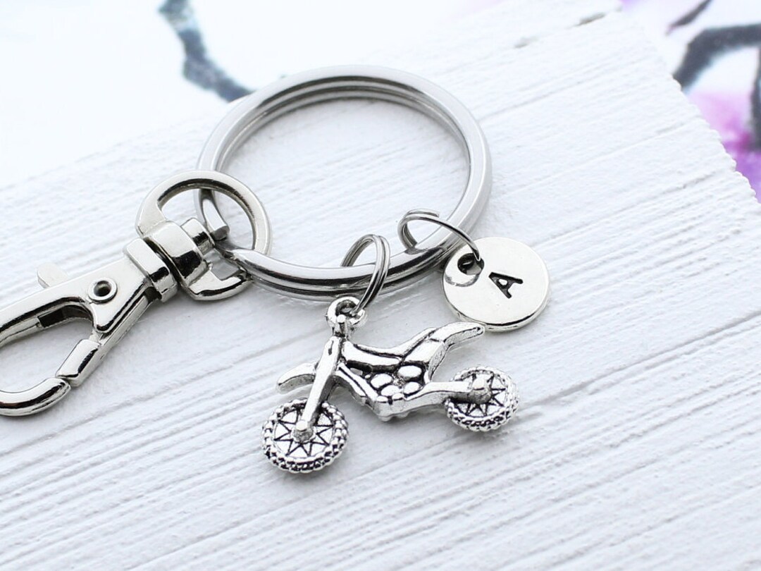 Motorcycle Keychain, Motorcycle Charm Bangle Bracelet, Biker Accessory ...