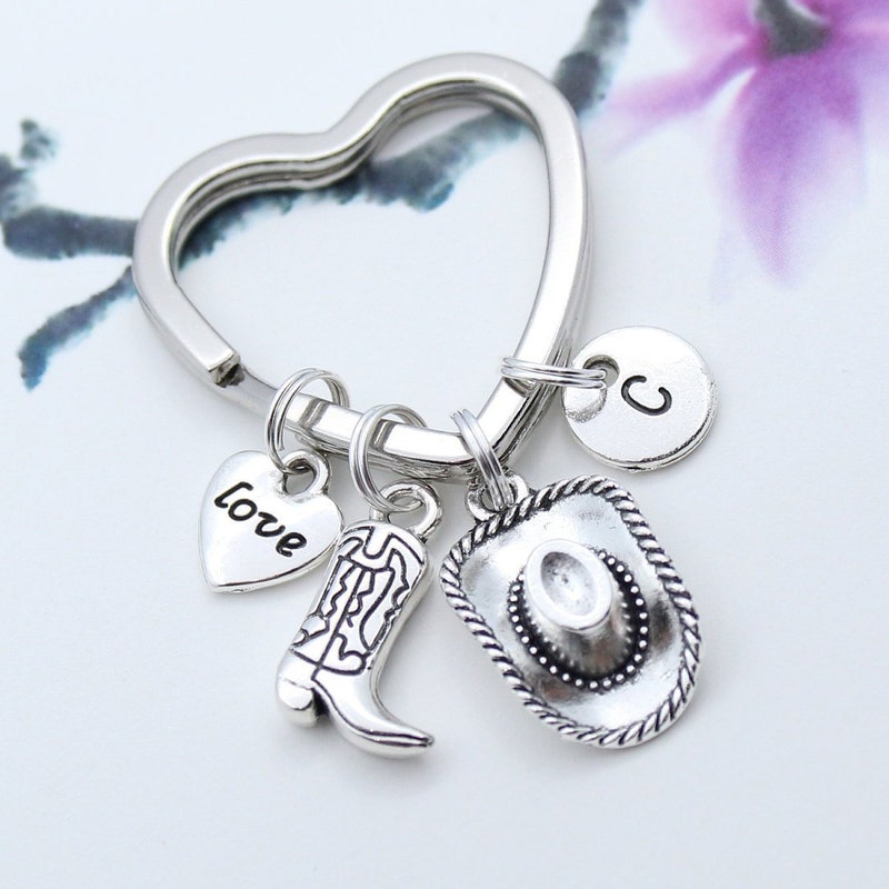 Cowgirl Boot Keychain - Etsy