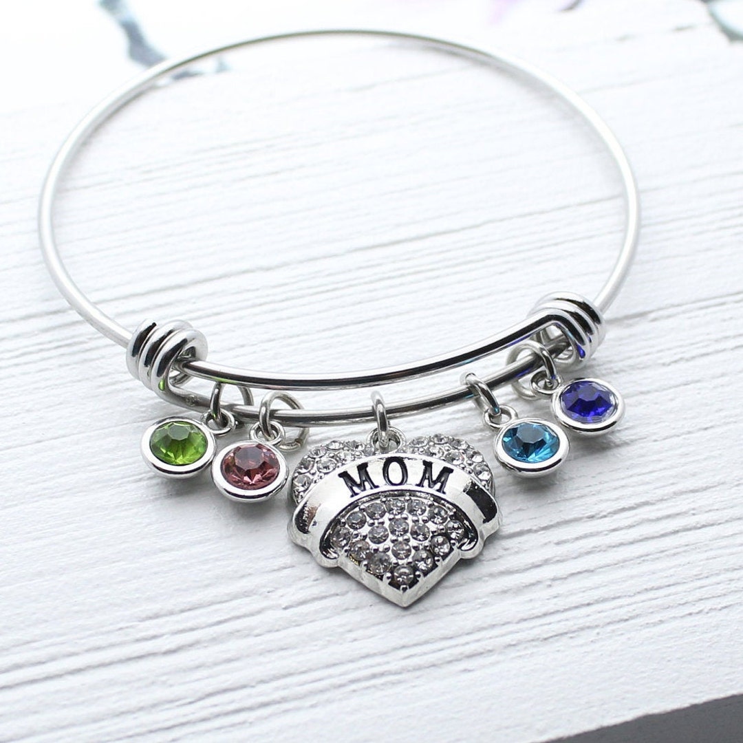 Gift for Mom, Mom Bangle Bracelet, Mother's Day Gift, Gift for Mother ...