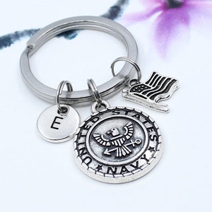 US Navy Keychain, Gift for Navy, Gift for Veteran, Military Gift ...