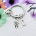 Personalized Daisy Keychain, Daisy Charm Key Chain, Flower Charm ...