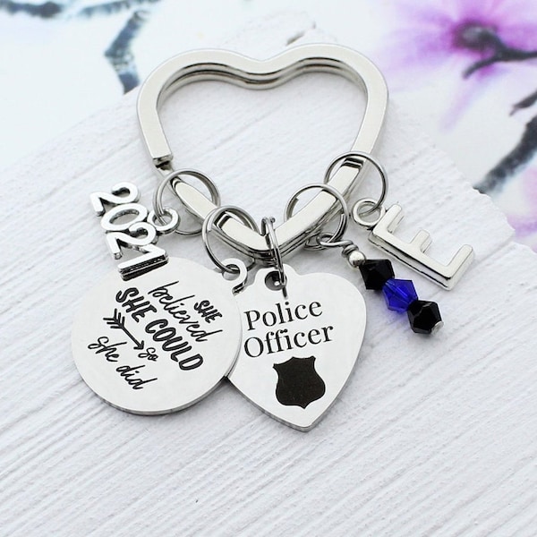 Personalized Police Keyring - Etsy