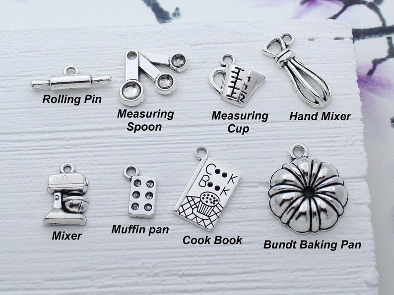 Create Your Own Baker Fun Charms Bangle Bracelet Baking - Etsy