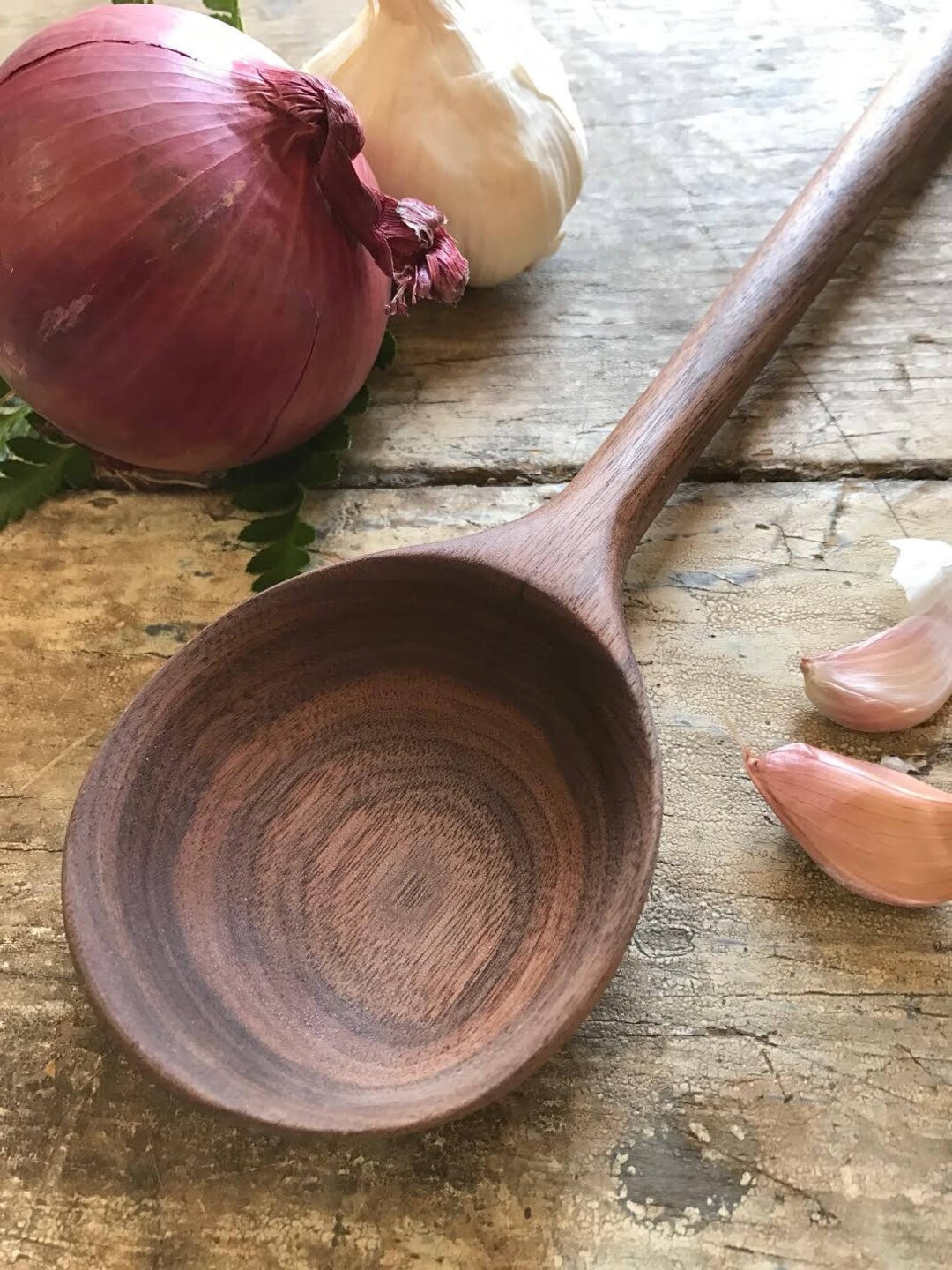 Large Walnut Serving Spoon - Etsy