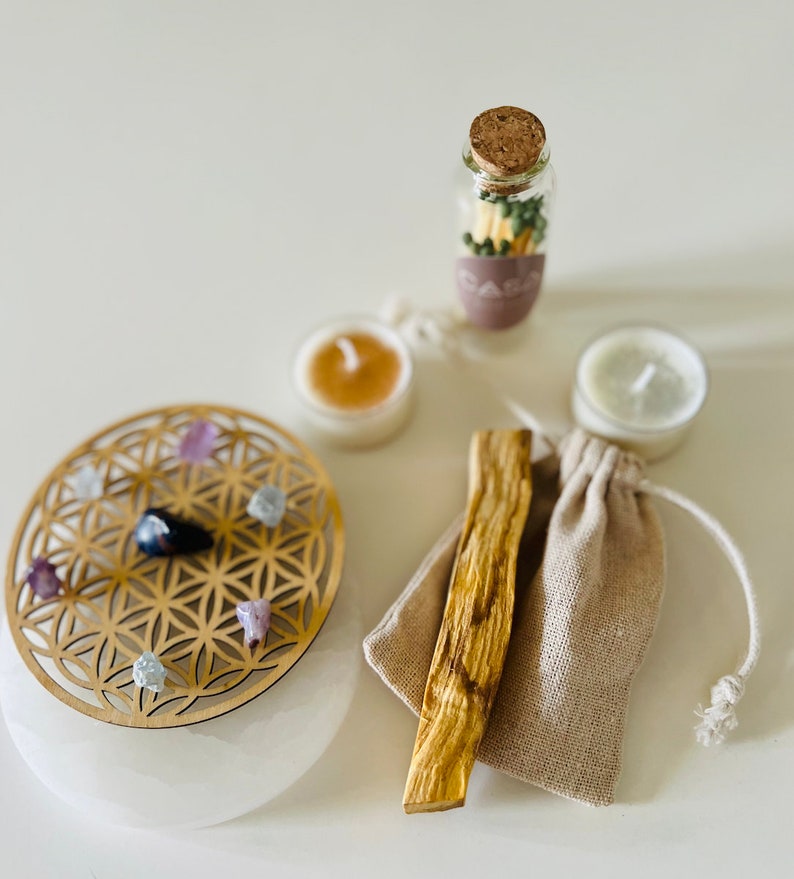 Casa Rituals New Moon and Full Moon Ritual Box W/ Flower of Life Grid ...
