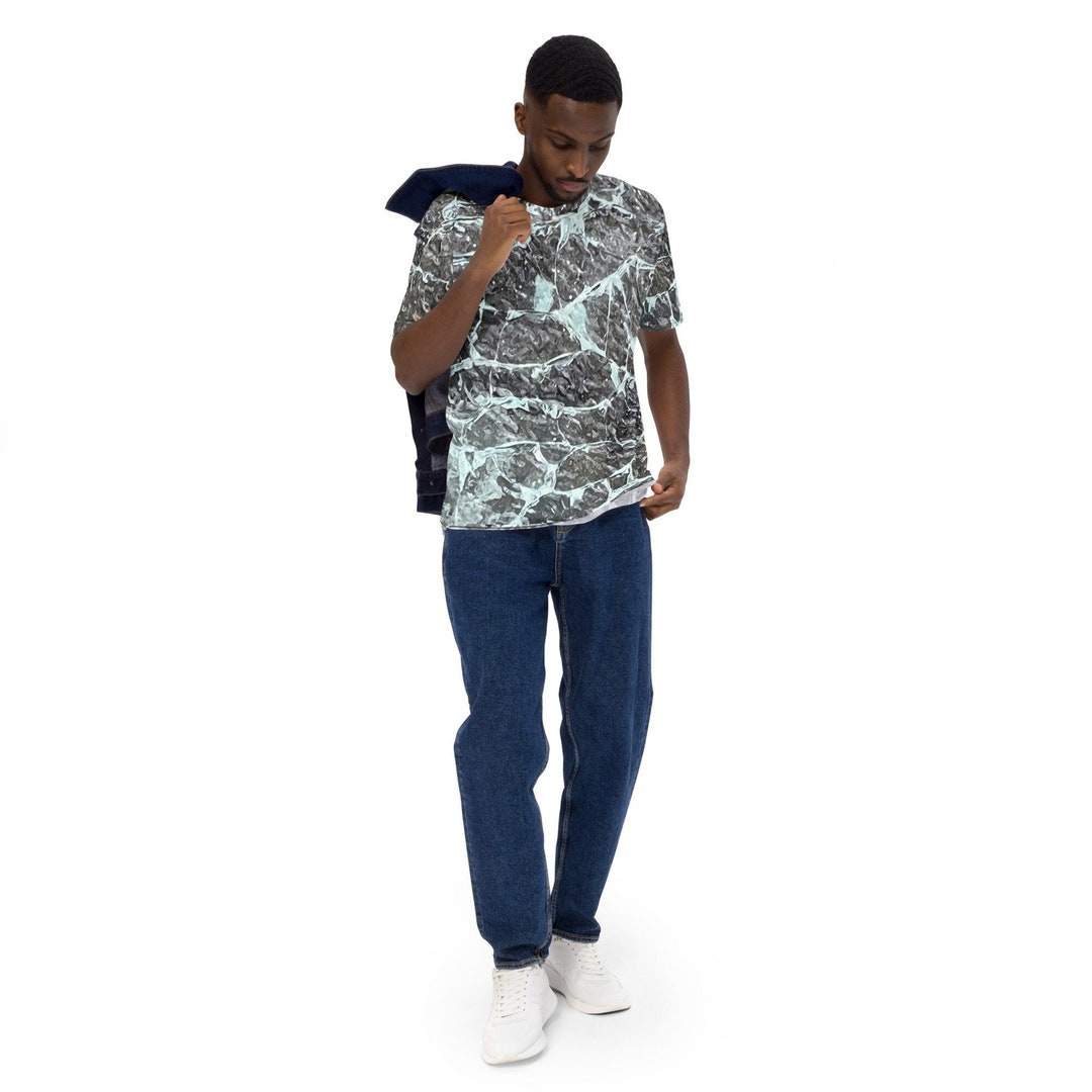 Broken Glass Crew Neck Tshirt Sensory Friendly & Stylish Unique Casual ...