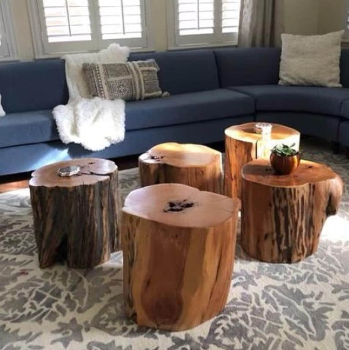 Large Stump Table Reclaimed | Etsy