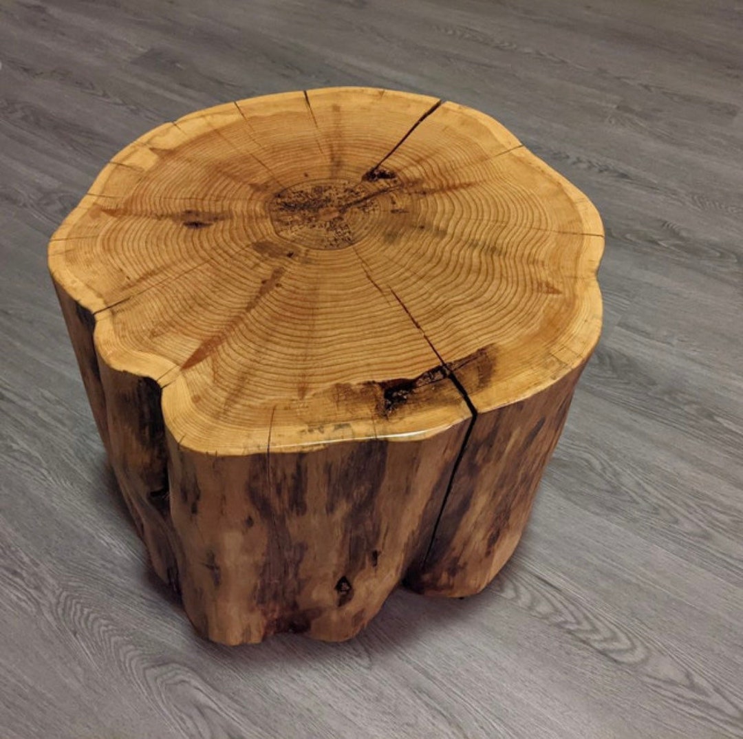 Table With Casters, Large Stump Table - Reclaimed - Etsy