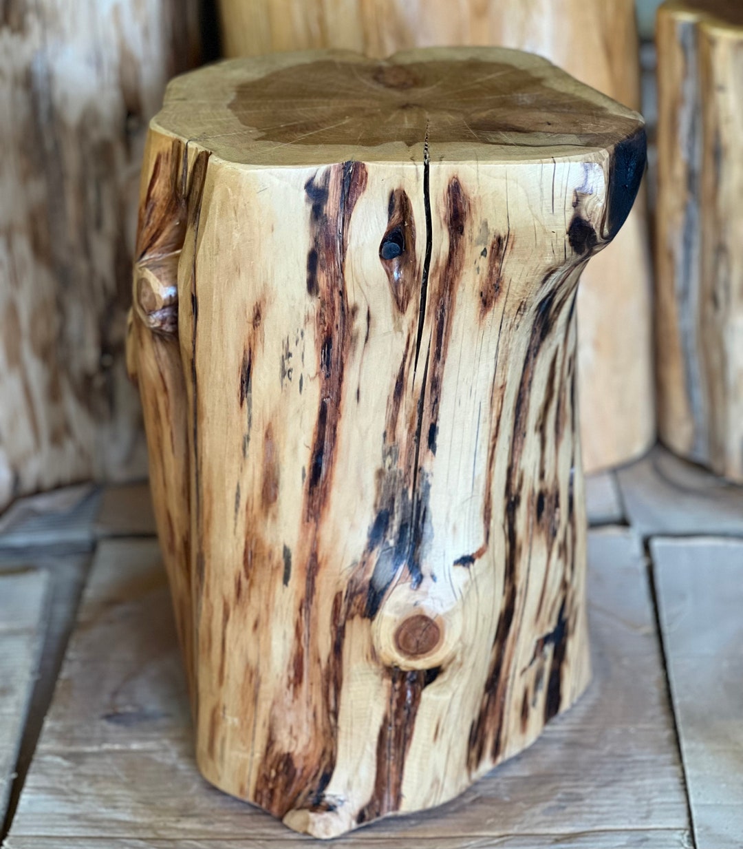 Rough Hewn Small Stump Table - Reclaimed - Etsy