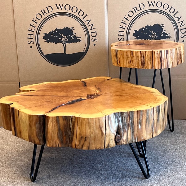 Large Round Coffee Table Wood - Etsy