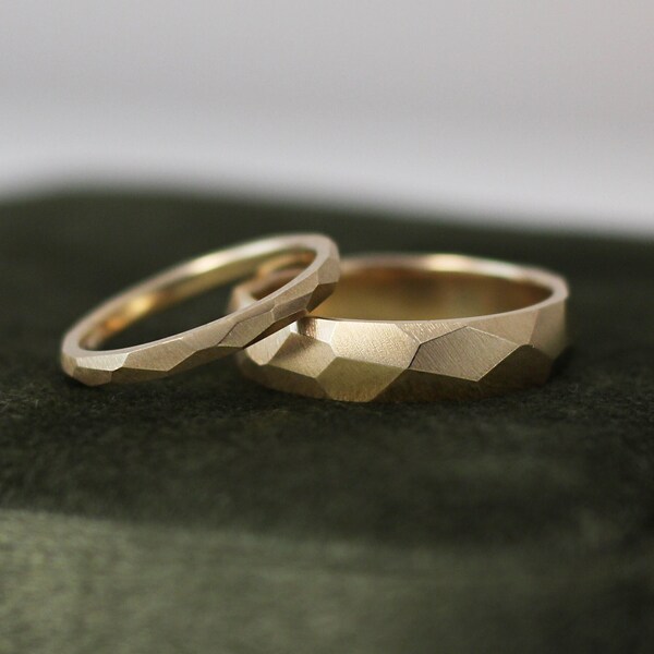 Faceted Wedding Ring - Etsy