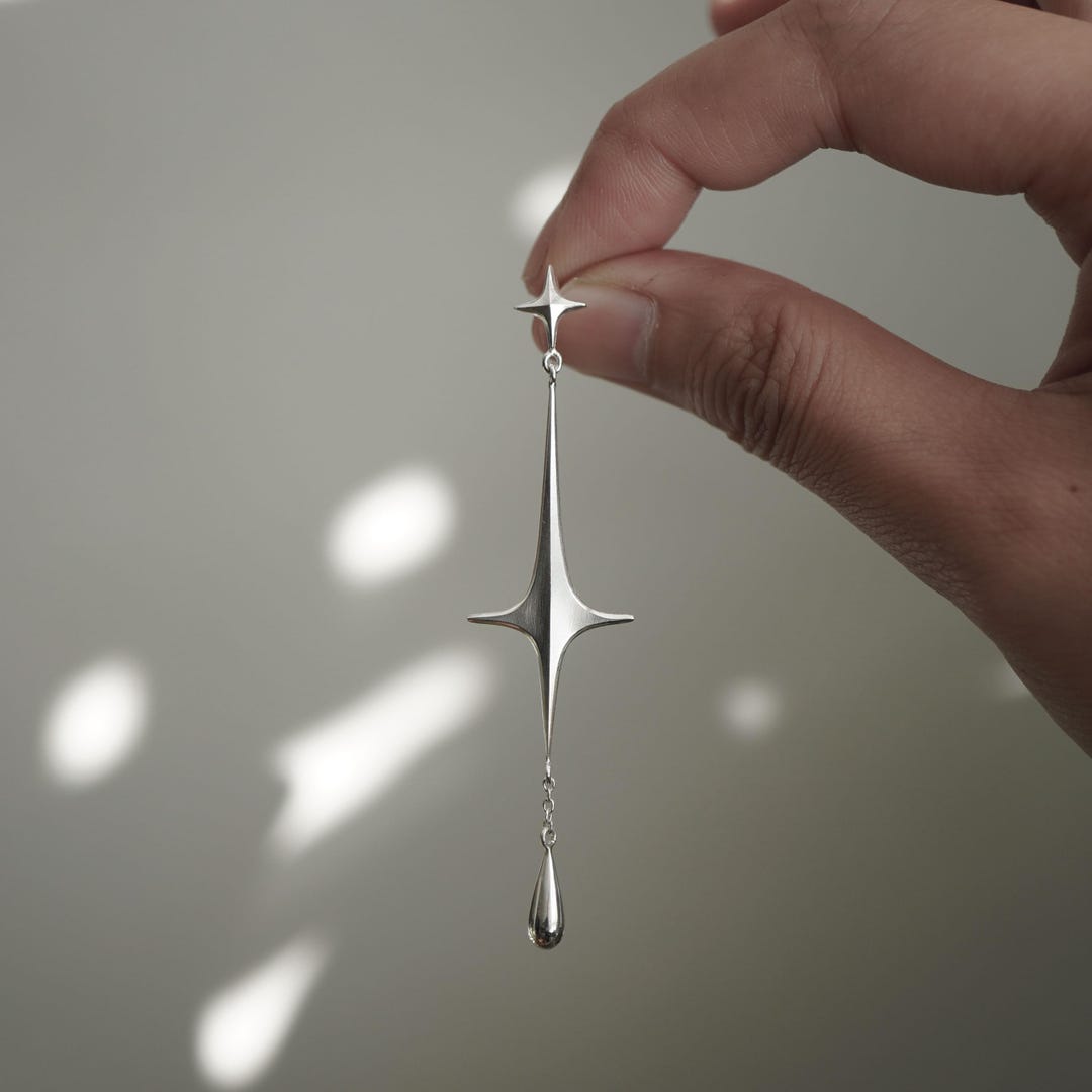 Stella Drop Earrings - Meteor - Silver, 925 Sterling Silver Earrings ...