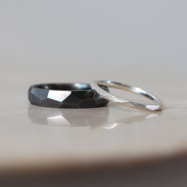 Faceted Wedding Ring - Etsy