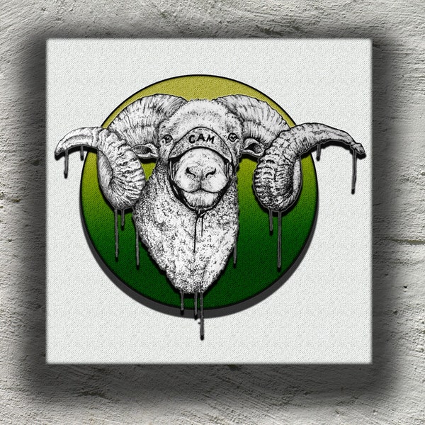 Ram Print - Etsy