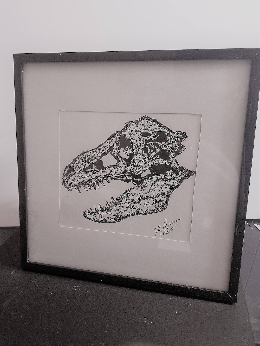 T-rex Skull Drawing - Etsy