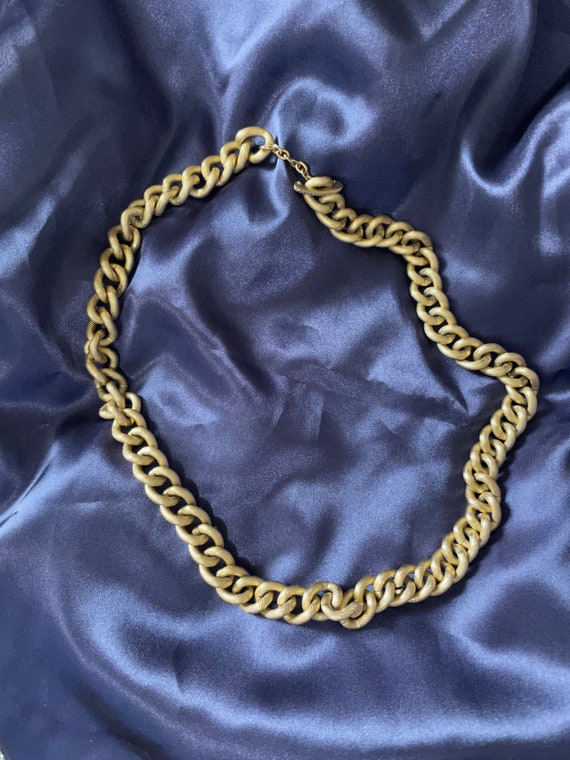 1980s gold chain necklace - Gem