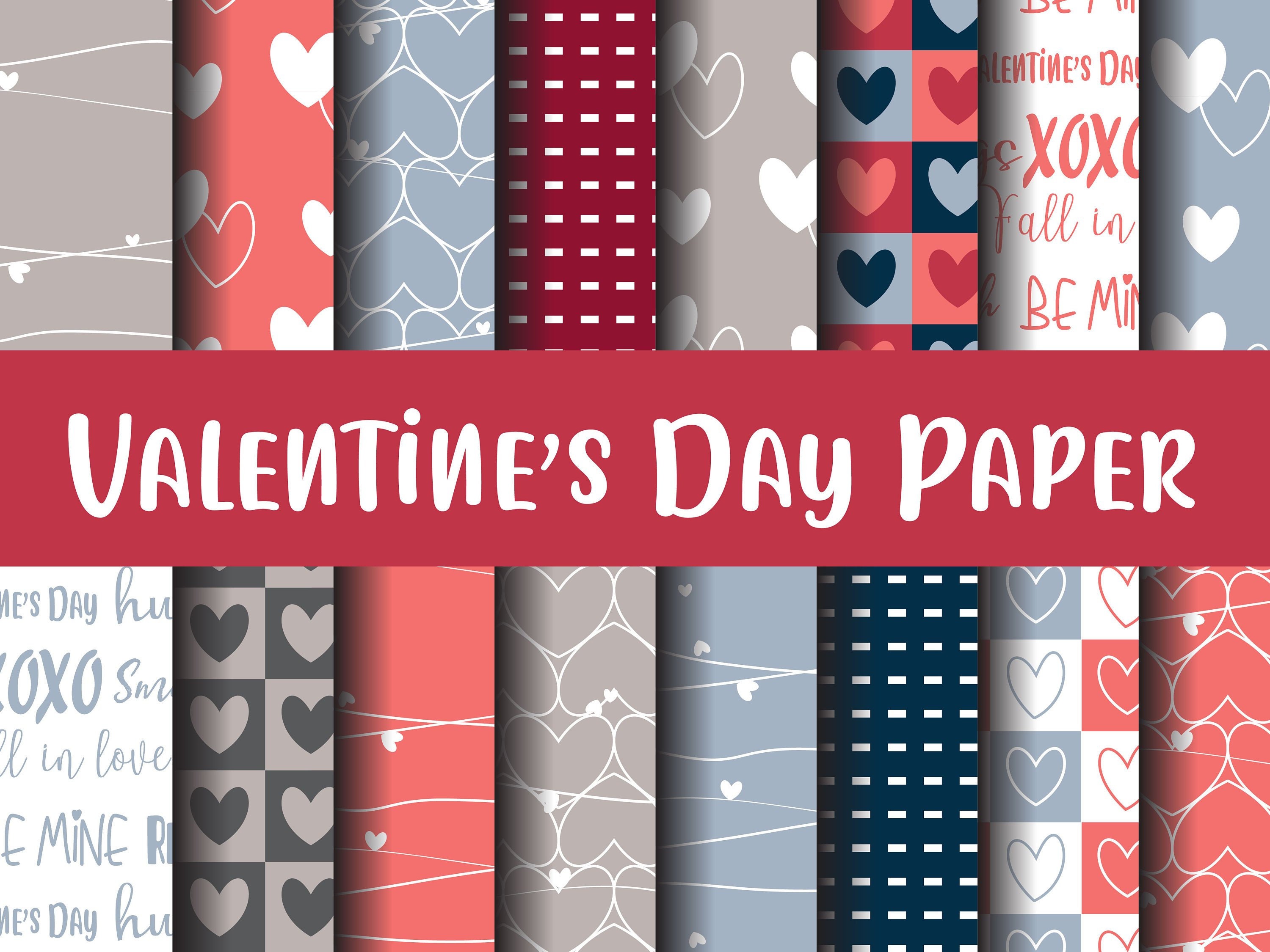Valentine's Day Paper - Etsy