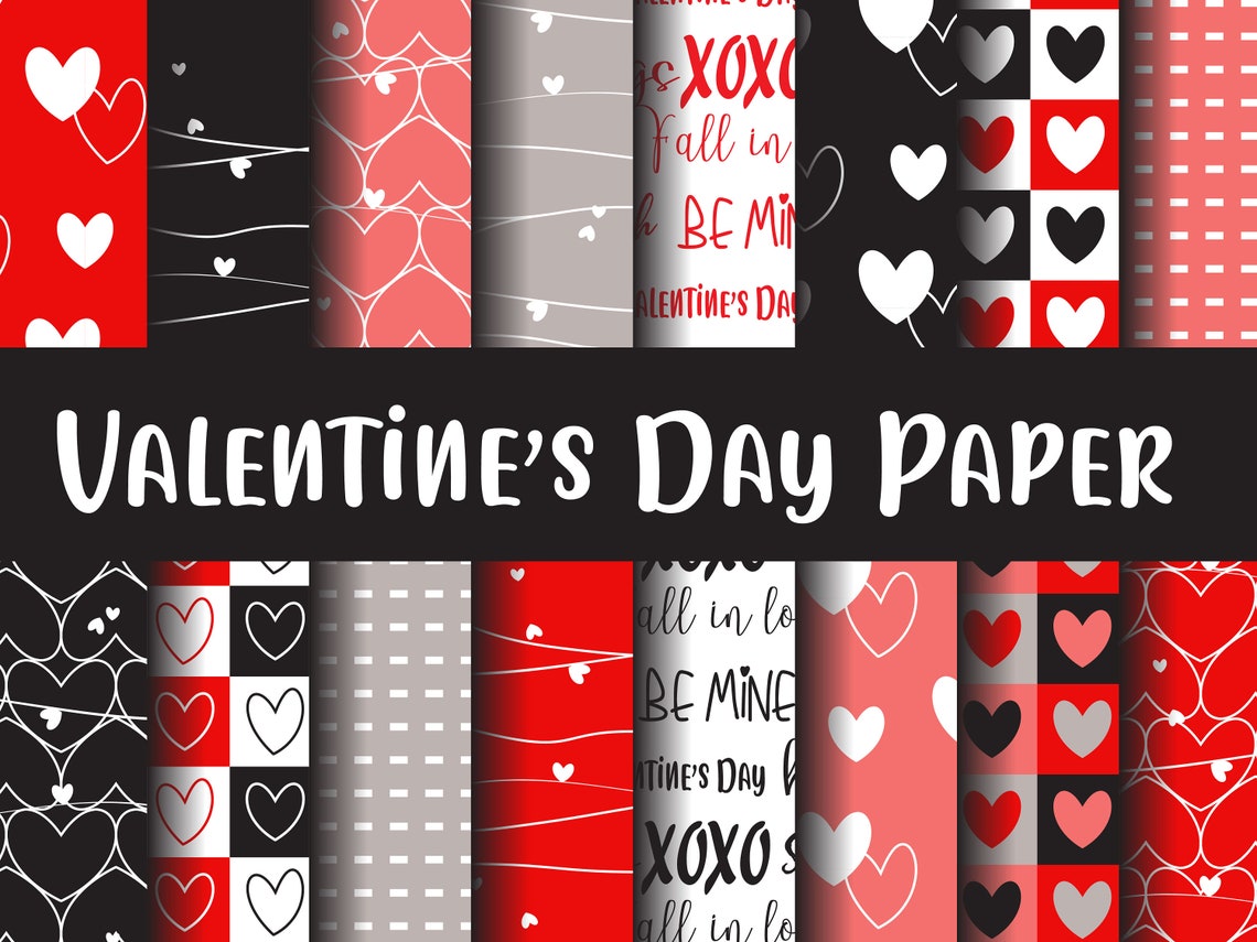 Valentines Day Paper Pack - Etsy