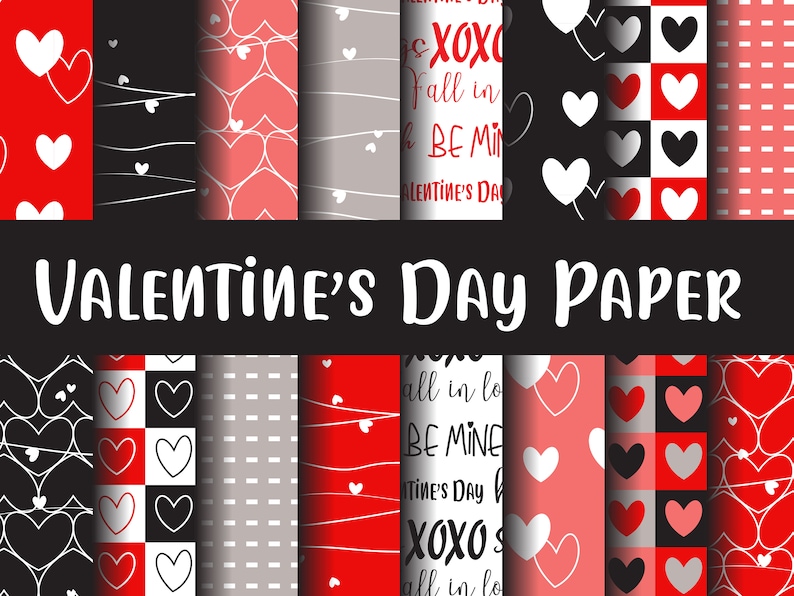 Valentines Day Paper Pack - Etsy