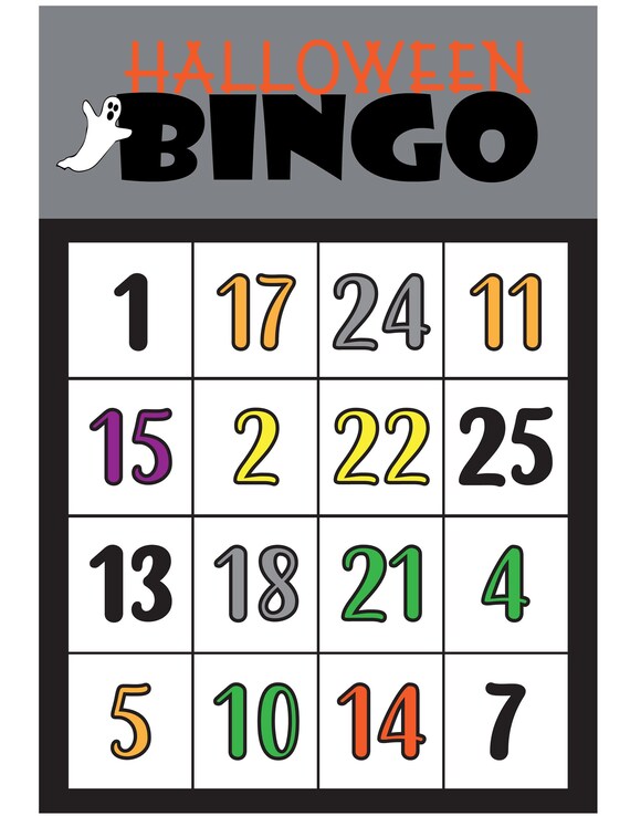 Halloween Kindergarten Bingo 20 Sheets 4x4 | Etsy