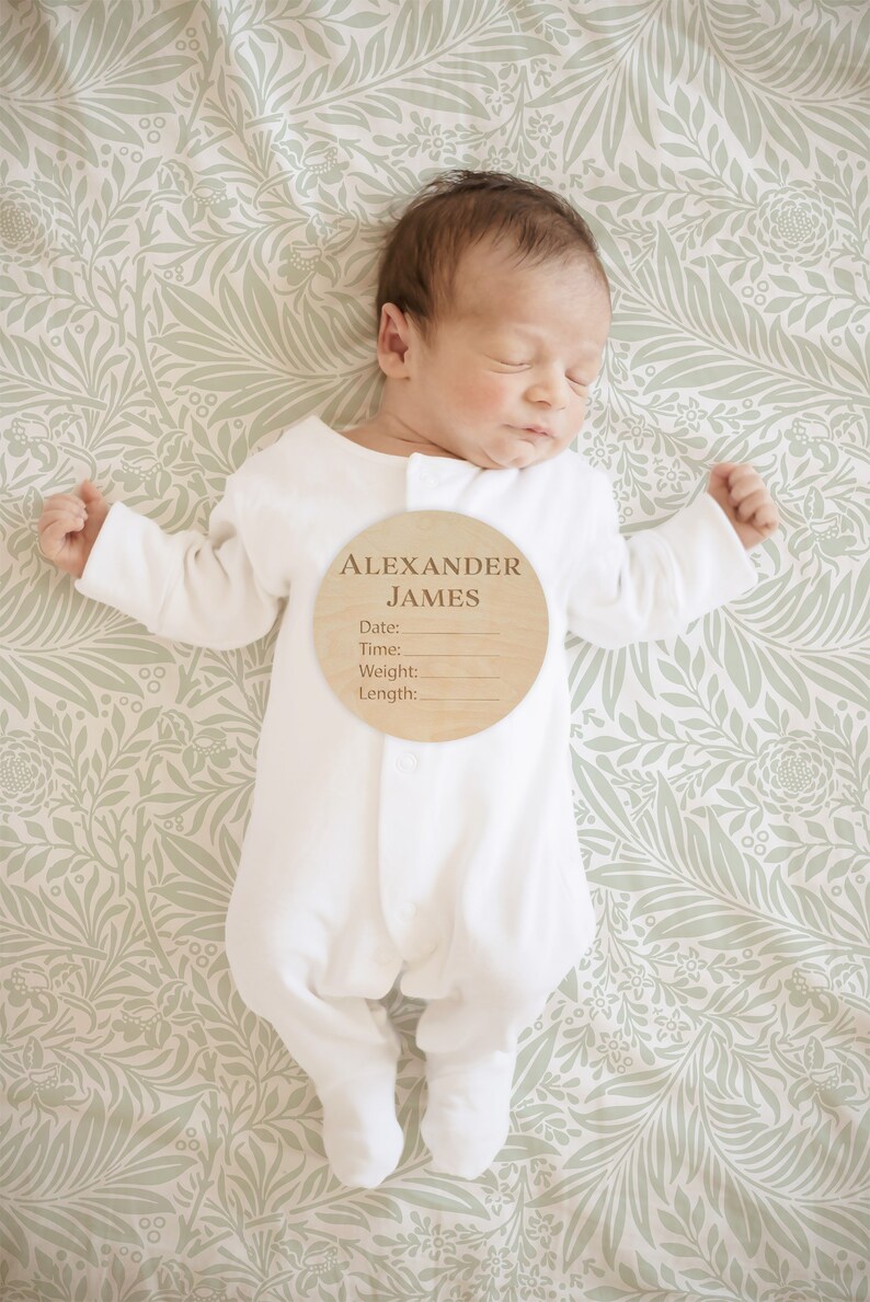 Personalized Birth Announcement Sign Name Birth Announcement - Etsy