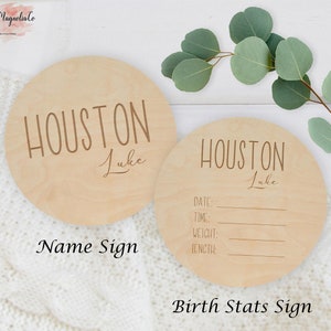 Personalized Birth Stats Sign, Birth Announcement Sign, Custom Newborn ...