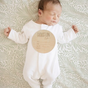 Personalized Birth Stats Sign, Birth Announcement Sign, Custom Newborn ...