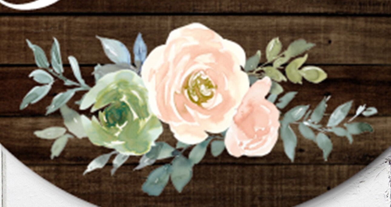 Customized Round Wood Sign Floral Name Sign Circle Sign For | Etsy