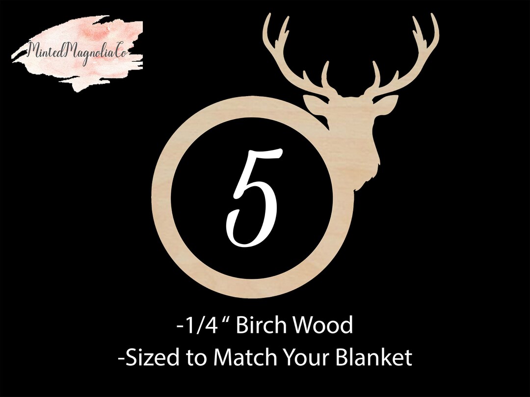 Deer Milestone Marker, Deer Antler Milestone Marker, Antlers Marker ...