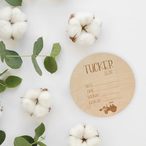 Personalized Tractor Birth Stats Sign, Name and Birth Stats Sign ...