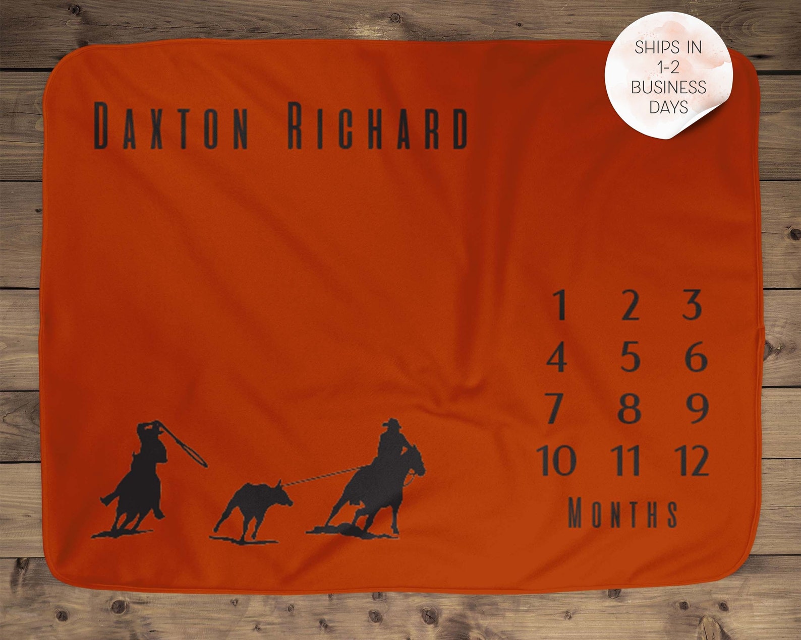 Customized Western Team Roper Rust Color Rodeo Name Milestone - Etsy