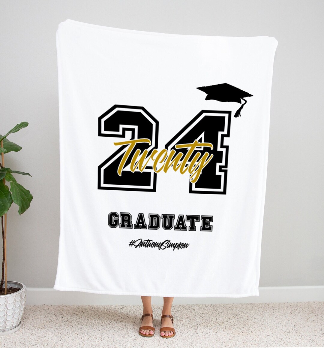 Personalized Graduation Name Blanket Gift for Him, Boy Graduation Gift ...