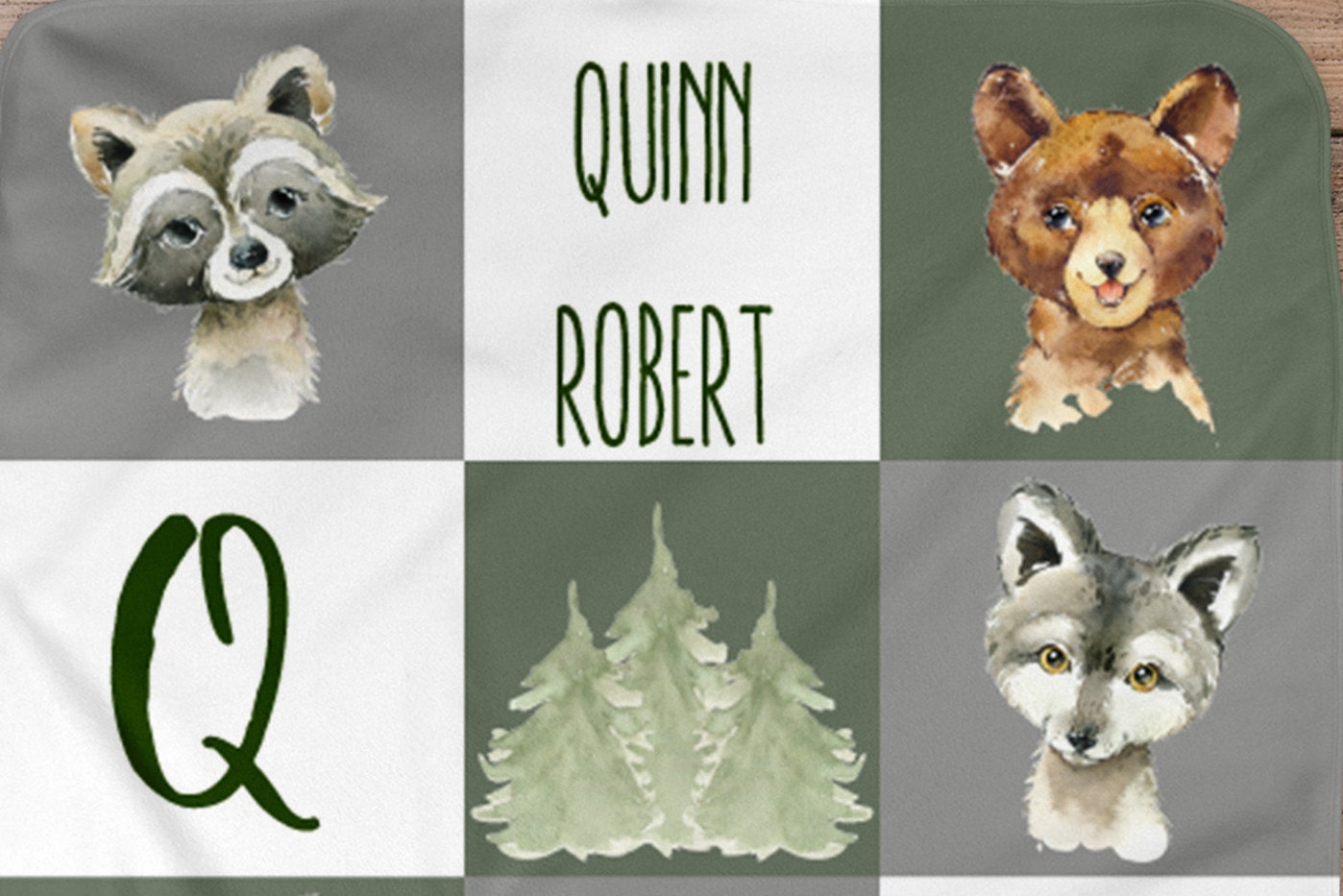 Personalized Woodland Style Forest Animal Baby Boy Name - Etsy