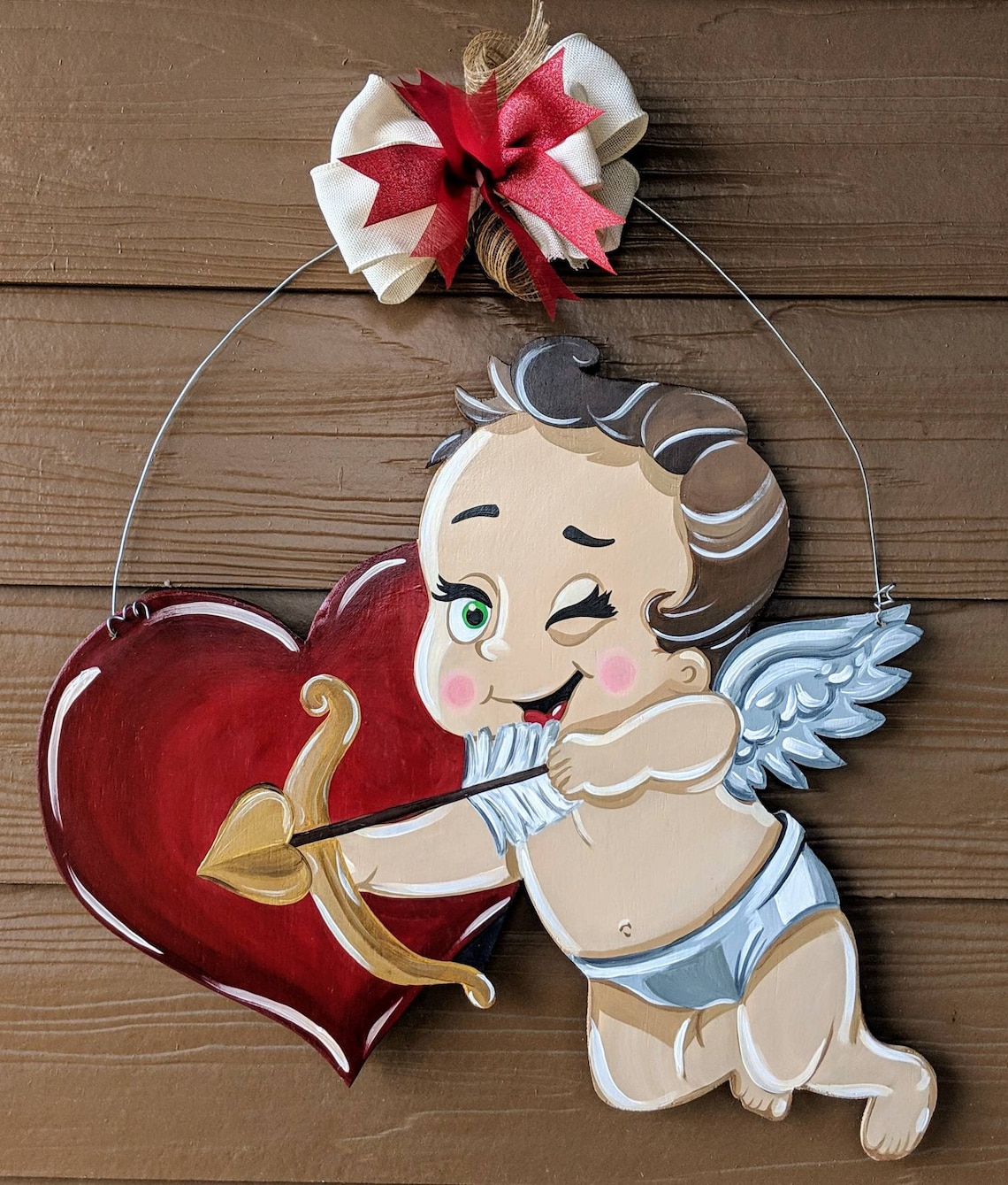 Cupid Valentine's Door Hanger - Etsy