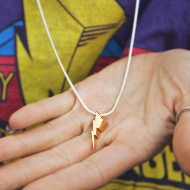 Power Rangers Lightning Bolt Necklace Mighty Morphin Power - Etsy