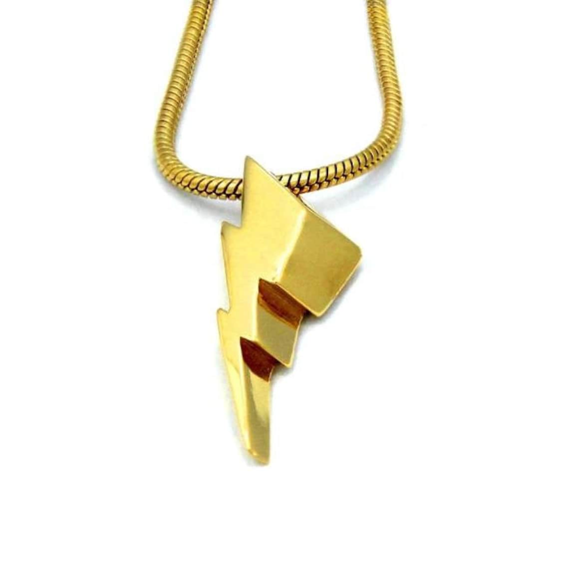 Power Rangers Lightning Bolt Necklace Mighty Morphin Power - Etsy