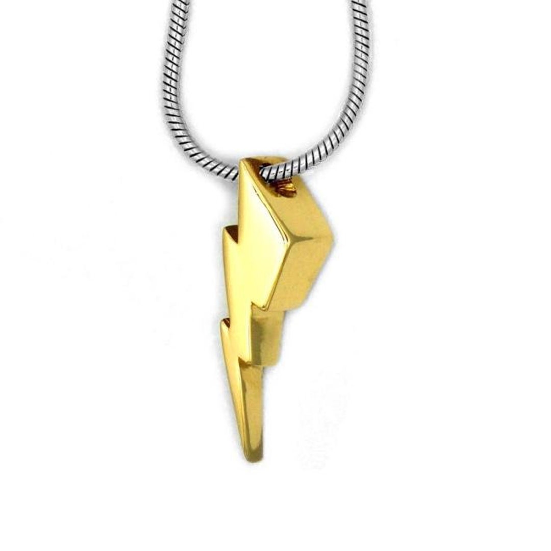 Power Rangers Lightning Bolt Necklace, Mighty Morphin Power Ranger Bolt ...