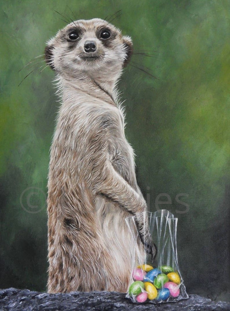 Meerkat Print Meerkat Painting Meerkat Art Meerkat Artwork - Etsy