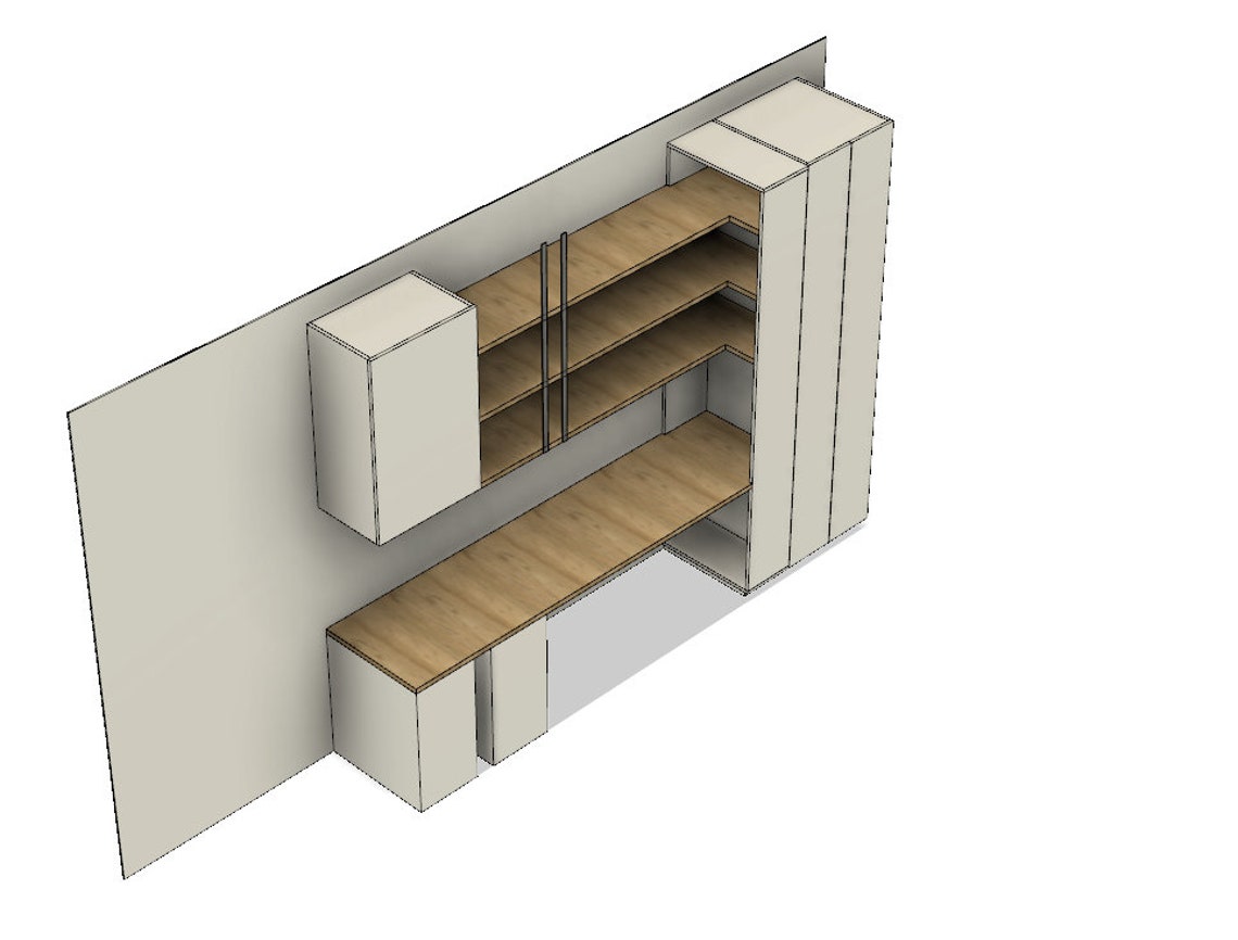 Schematics Home Office // DIY Drafts // Cabinet Making Plans | Etsy