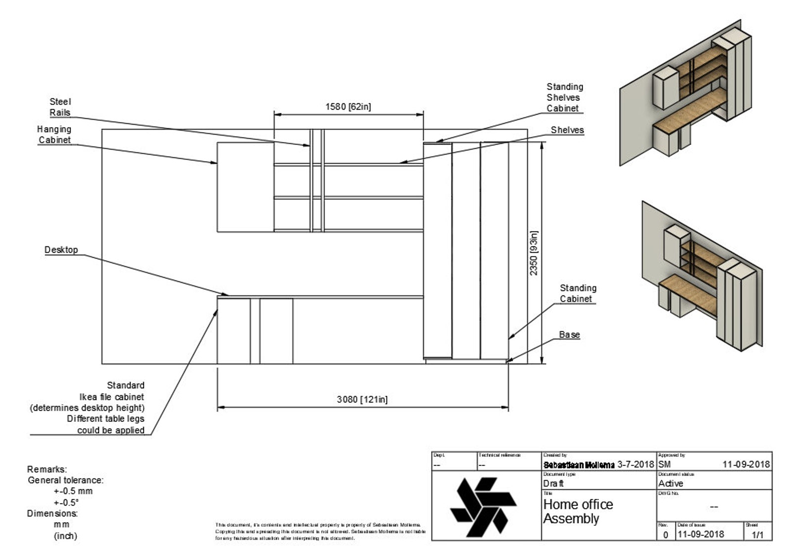 Schematics Home Office // DIY Drafts // Cabinet Making Plans - Etsy