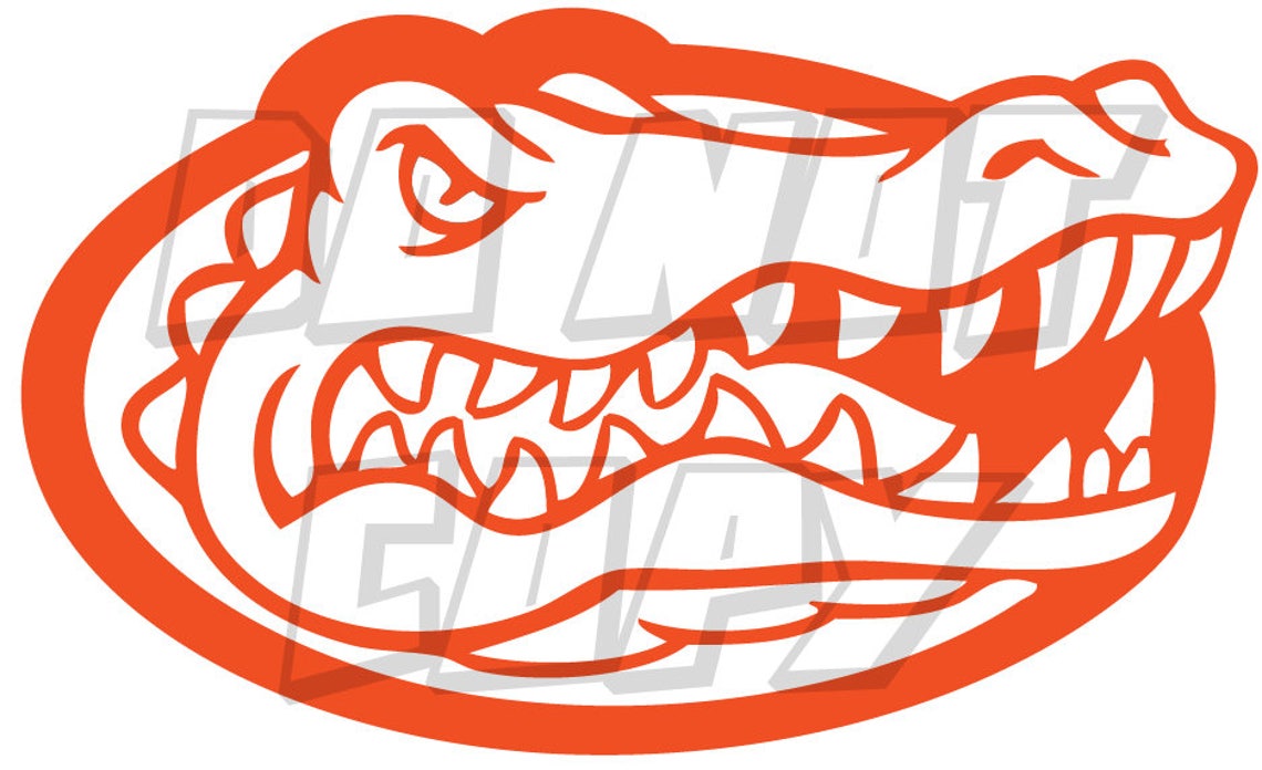 Florida Gators Football - Gator Head - Vinyl Decal - ONE Color - Made ...