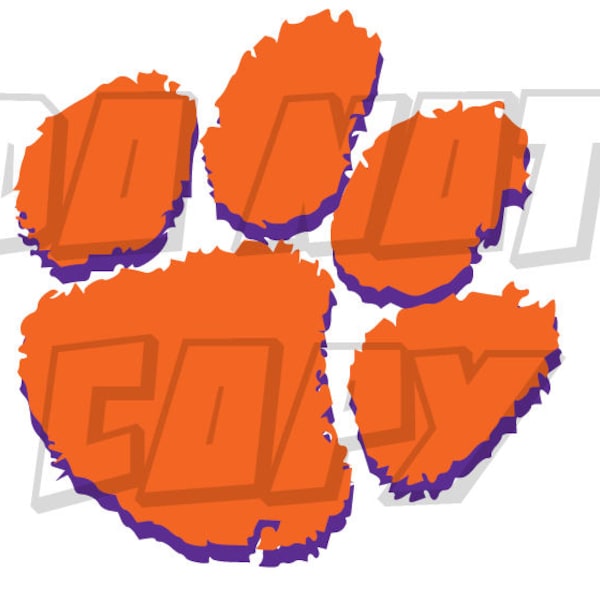 Clemson Paw Print - Etsy