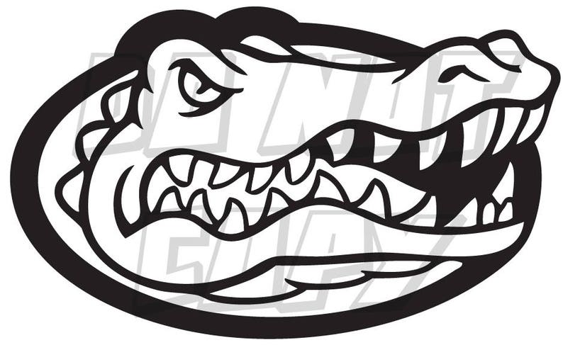 Florida Gators Football - Gator Head - Vinyl Decal - ONE Color - Made ...
