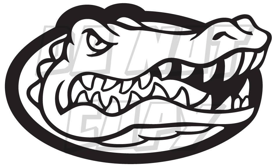 Florida Gators Football - Gator Head - Vinyl Decal - ONE Color - Made ...
